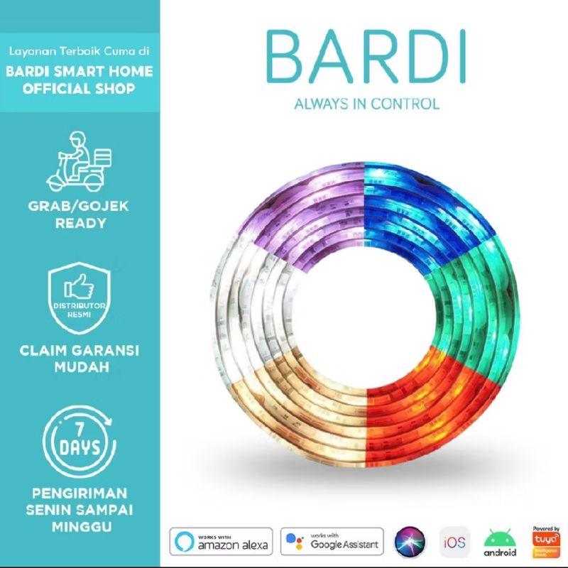 Jual BARDI Lampu LED Strip RGBWW Wifi 2 Meter Garansi Resmi Bardi 1 Thn ...