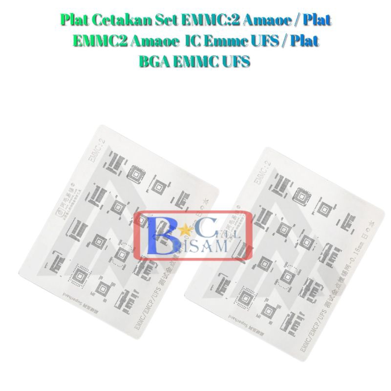 Jual Plat Cetakan Set EMMC:2 Amaoe / Plat EMMC2 Amaoe / Cetakan Kaki IC Emmc UFS / Plat BGA EMMC ...