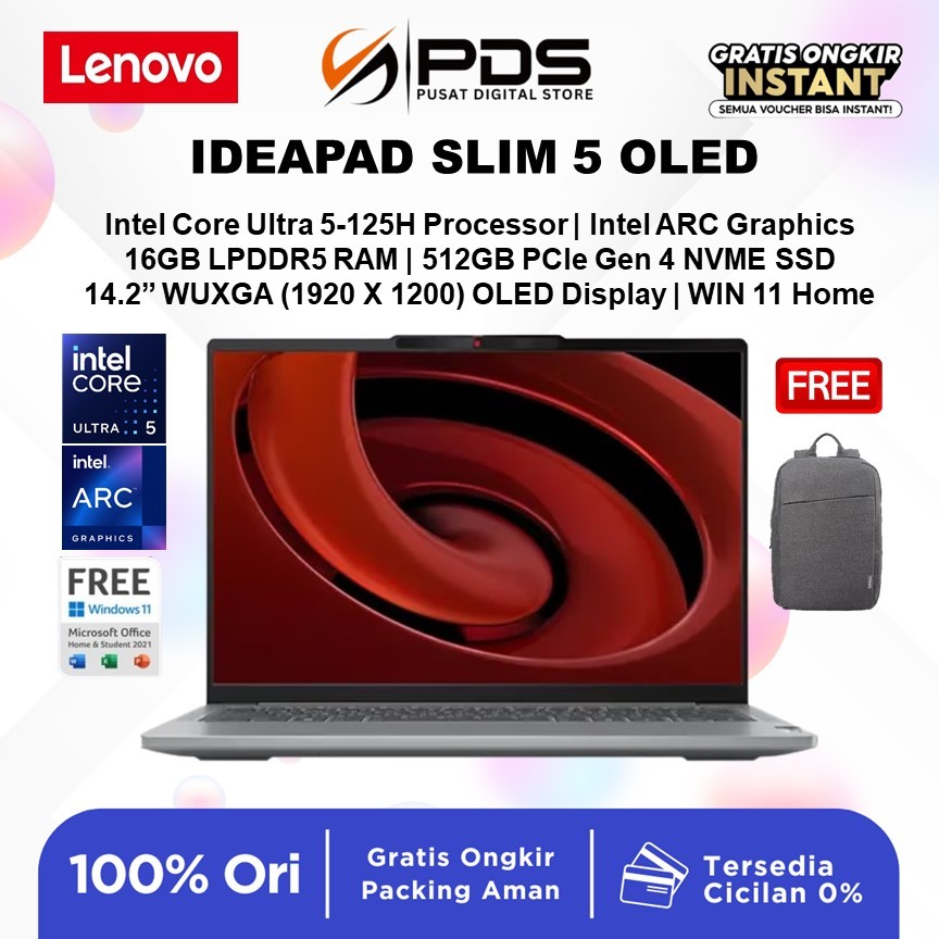 Jual LENOVO Ideapad Slim 5 Oled Intel Core Ultra 5-125H Ram 16GB SSD 512GB 14" WUXGA IPS Blit ...