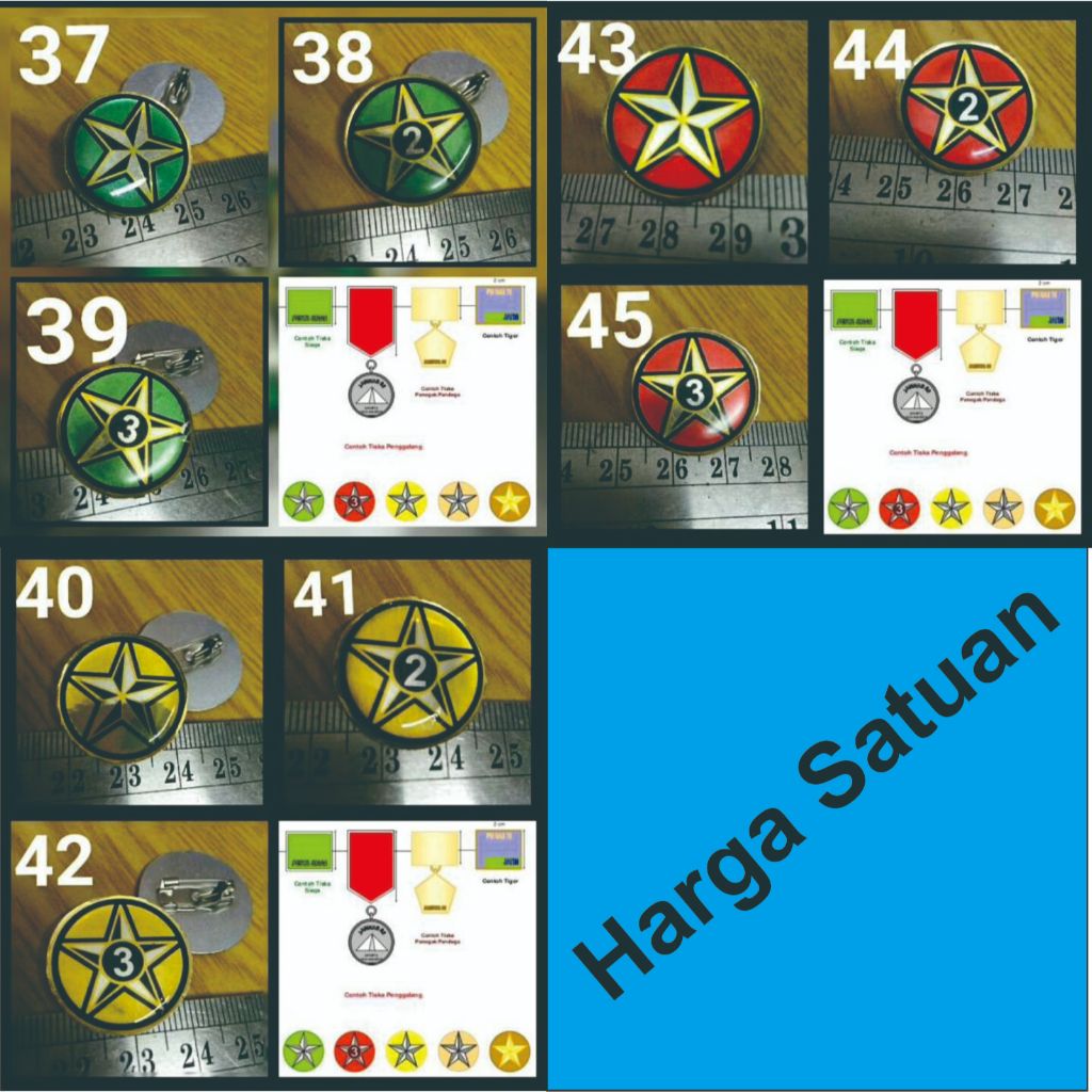 Jual Bros Pin Bintang Tahunan Pramuka Siaga Penggalang Penegak Tanda ...