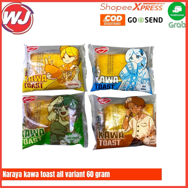 Jual NARAYA IKAWA TOAST ALL VARIANT 60 GRAM | Shopee Indonesia