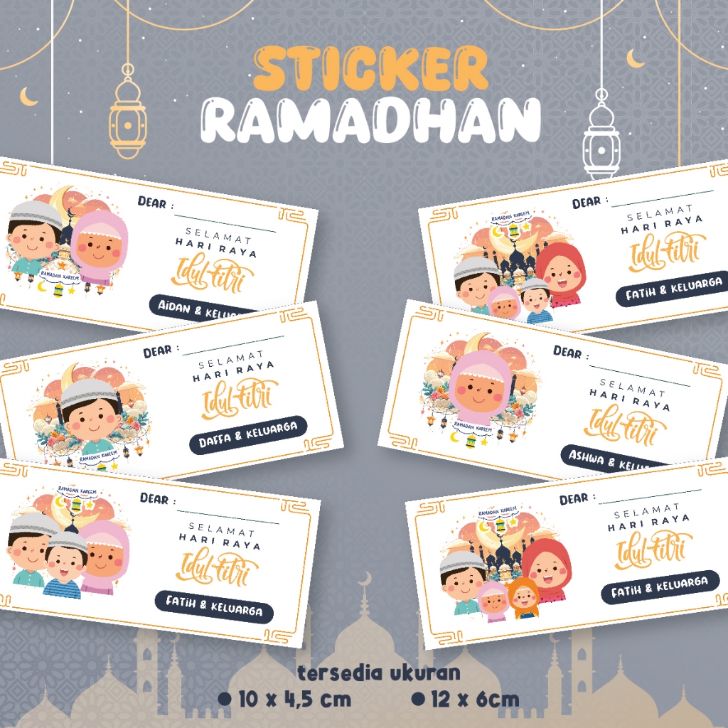 Jual Sticker Ramadhan Custom untuk Hadiah Ramadan Stiker Nastar ...