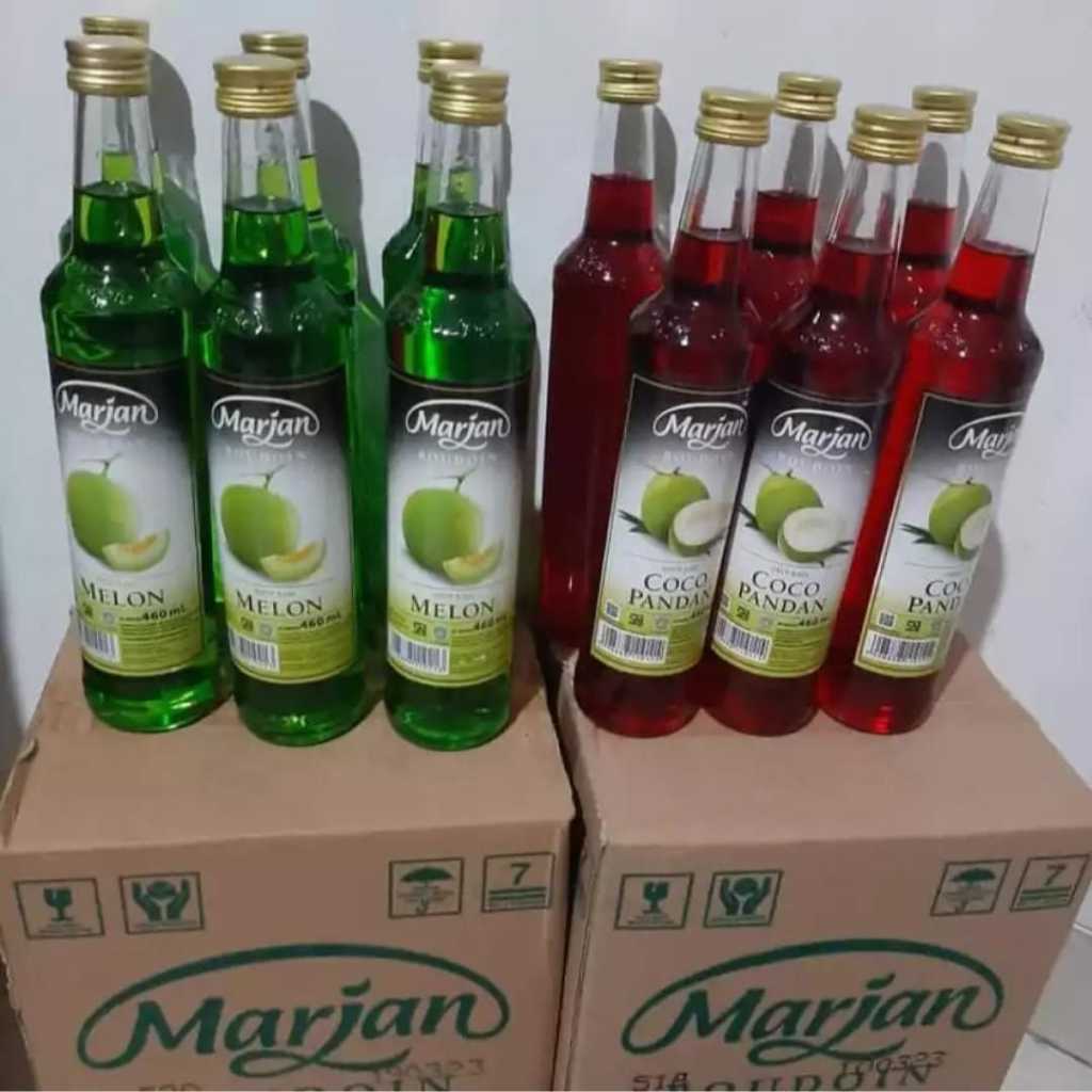 Jual Marjan Boudoin Sirup Cocopandan Melon Botol 460 ml/ Marjan Syrup ...