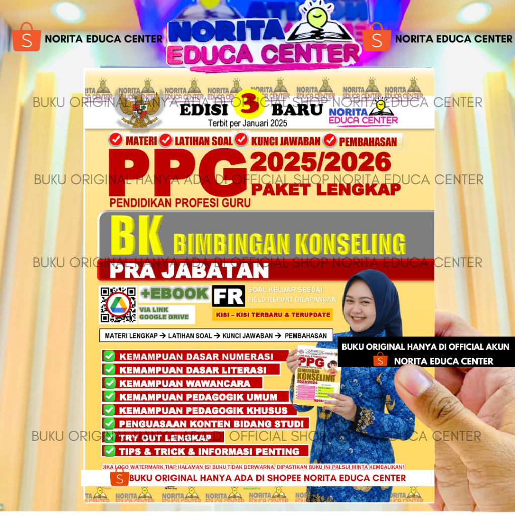 Jual BUKU PPG BK BIMBINGAN KONSELING PRAJAB PRA JABATAN NORITA EDUCA CENTER | Shopee Indonesia