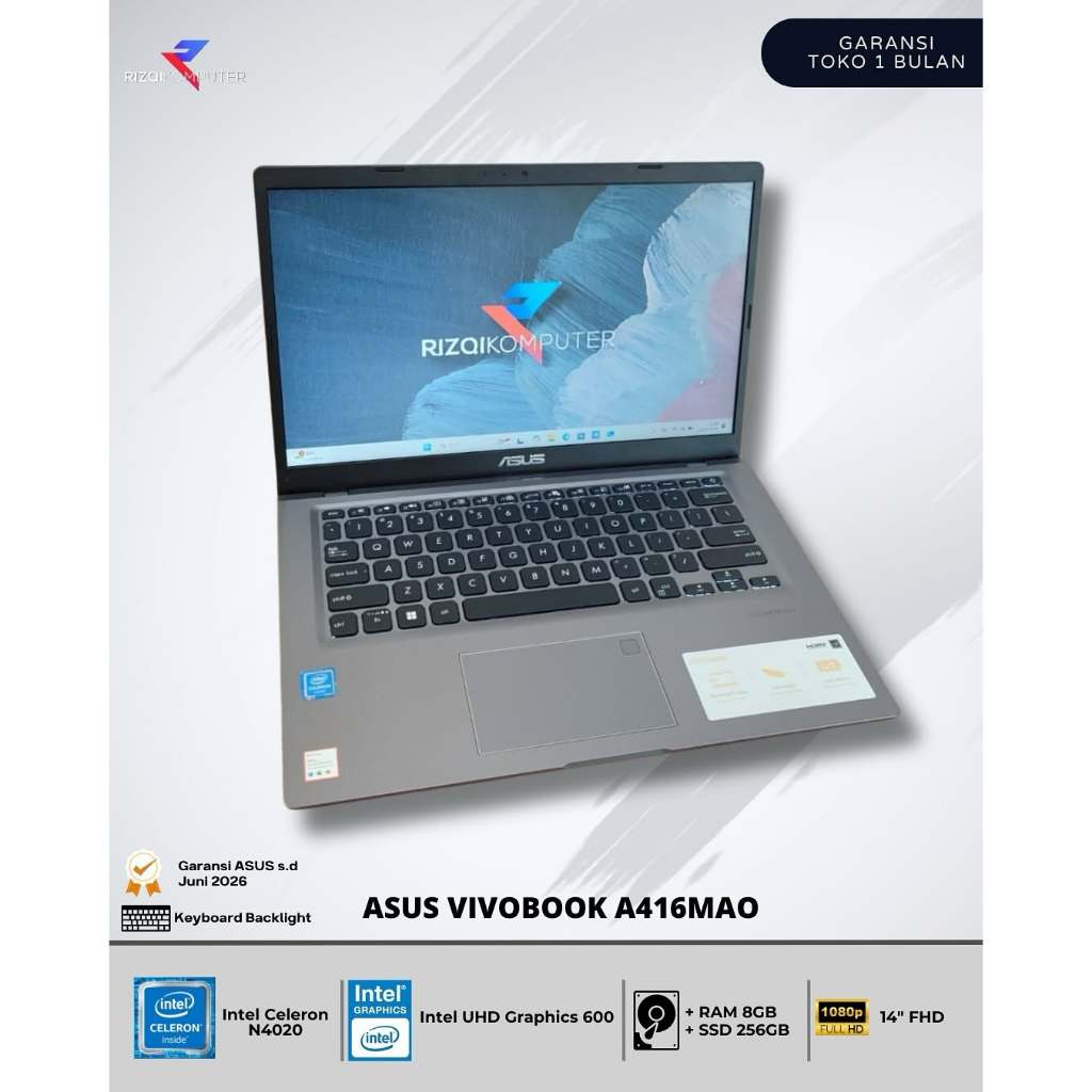 Jual Asus VivoBook A416MAO Intel Celeron N4020 Ram 8GB SSD 256GB gsk ...