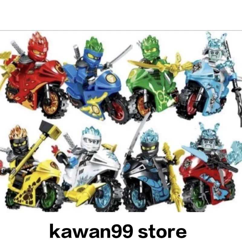 Jual karakter action figure ninja rambut api,miniatur figure ninja isi ...