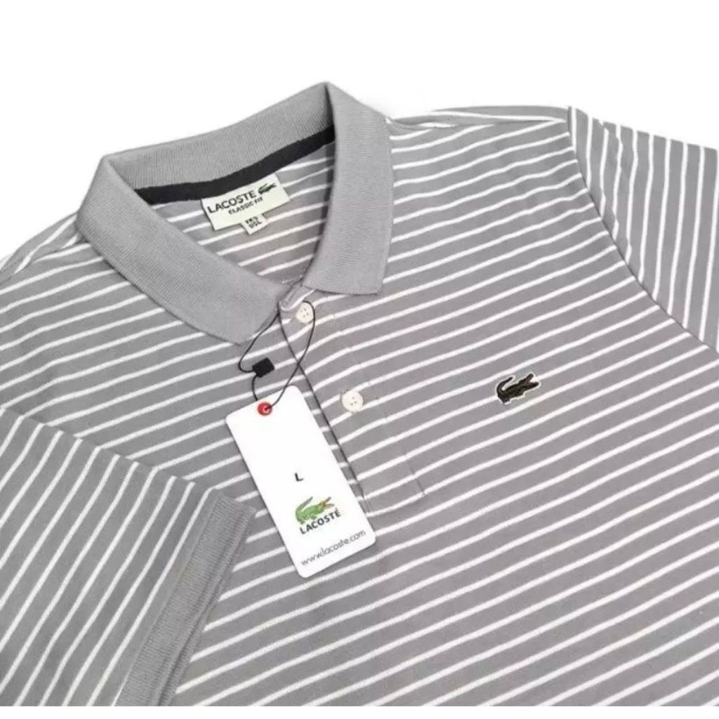 Jual KAOS KERAH SALUR PRIA IMPORT HQ - POLO SHIRT STRIPE SLIMFITTING GARIS GARIS TERBARU ...