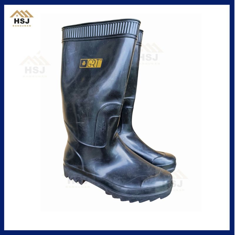 Jual Sepatu Boots Hitam Karet Proyek Sepatu Proyek Sepatu Boot Panjang ...