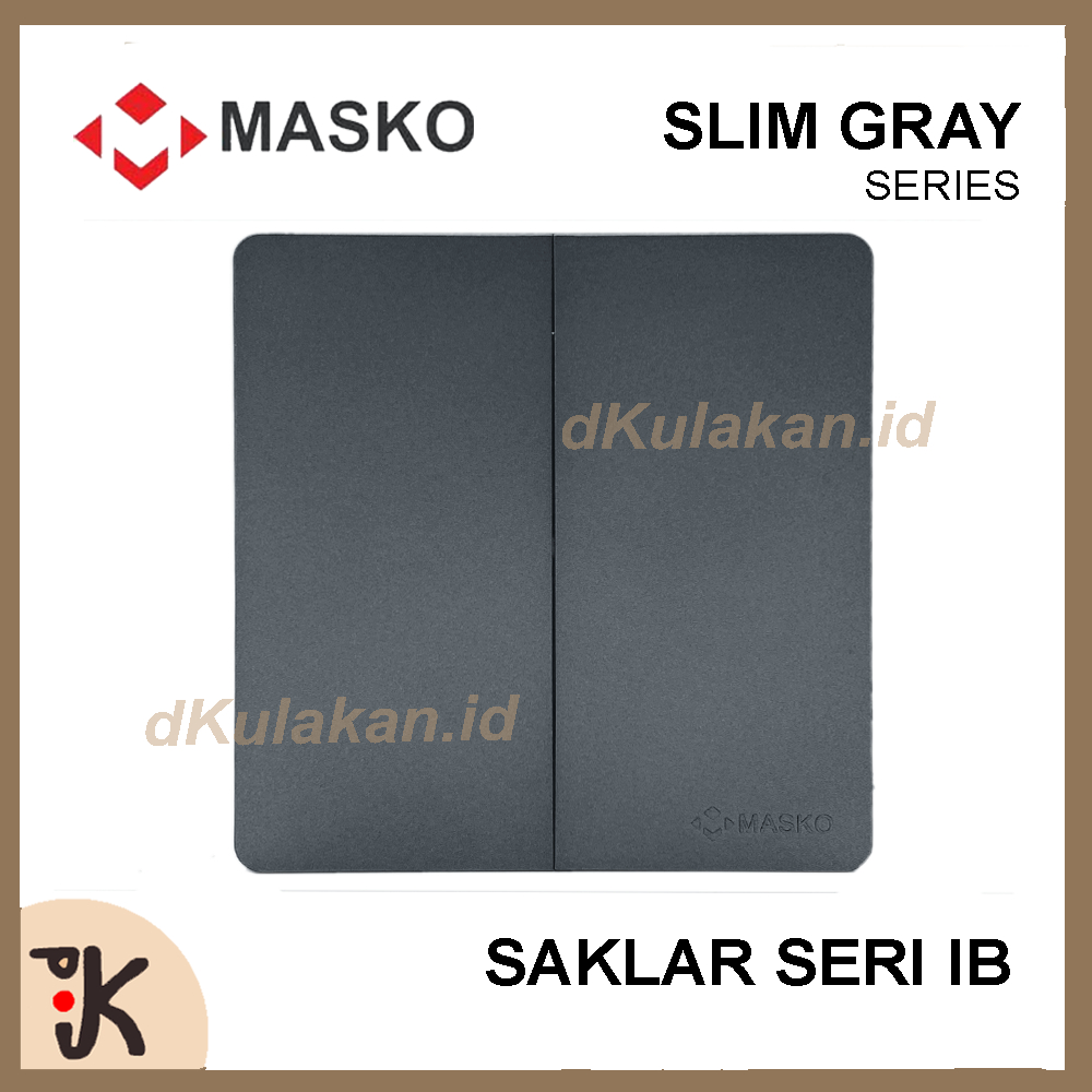 Jual MASKO IB SAKLAR SERI SLIM GRAY S-812 INBOW SAKLAR DOUBLE SWITCH ...