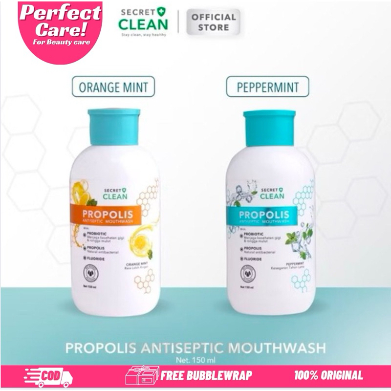 Jual Secret Clean Propolis Antiseptic Mouthwash 150ml | Shopee Indonesia