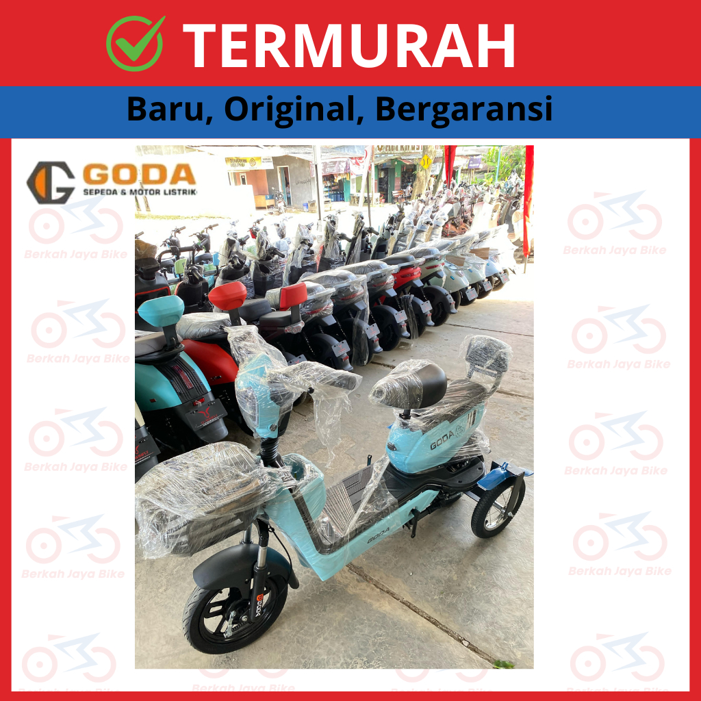 Jual Sepeda Listrik Roda Tiga GODA 140L Sepeda Listrik Roda Bantu ...