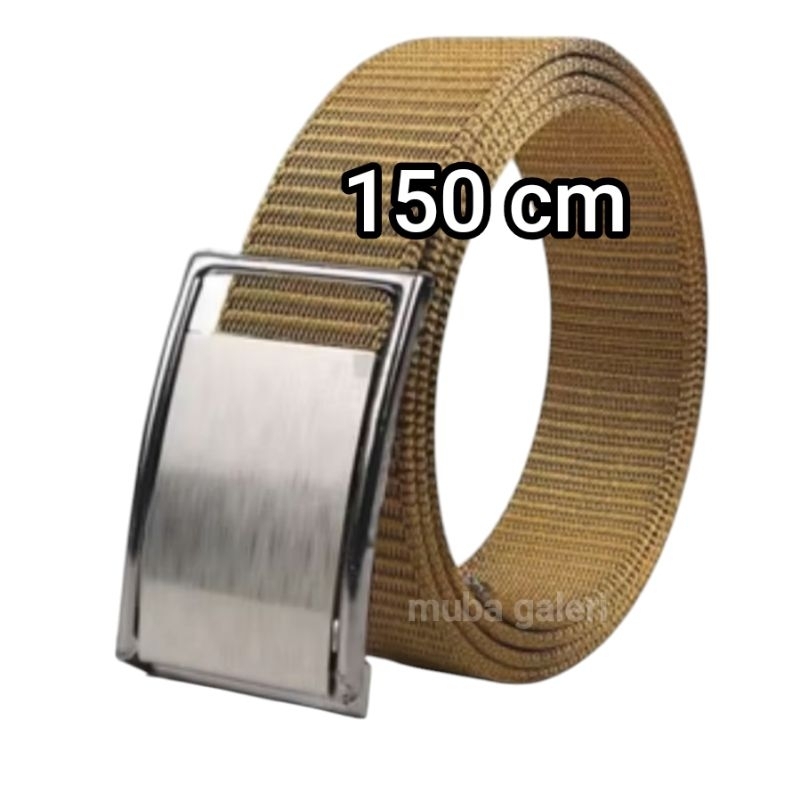 Jual IKAT PINGGANG PRIA JUMBO PANJANG 150 CM SABUK KANVAS NILON MODEL JEPIT SILET STAINLESS MENT ...