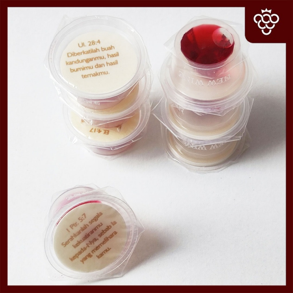 Jual Eksklusif Minuman Perjamuan Kudus Lite Cawan Besar + Hosti Ayat ...