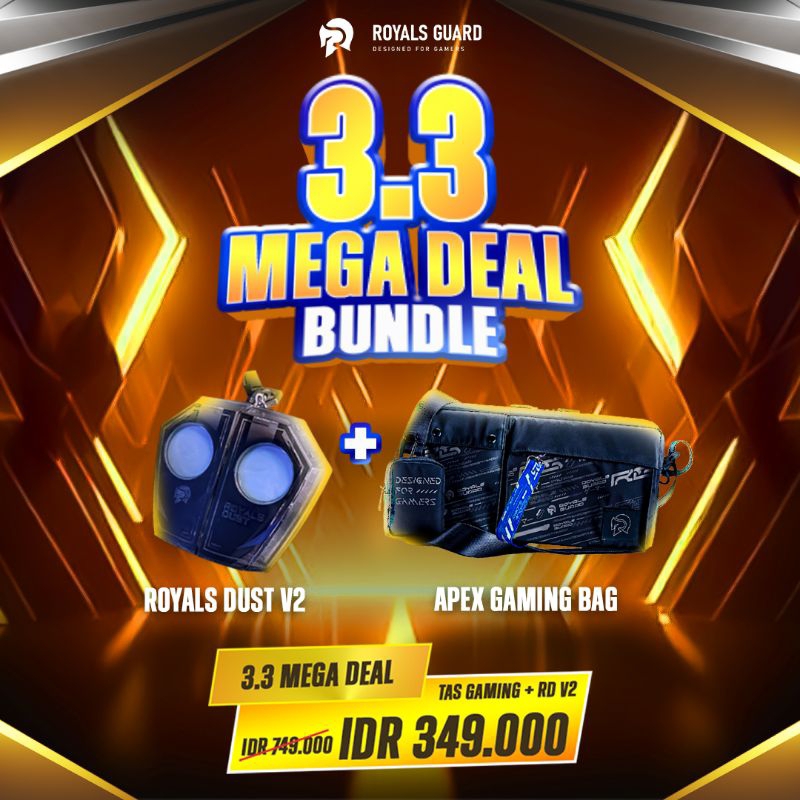 Jual Royals Guard 3.3 Mega Deal Bundle - Royals Dust V2 Bedak Gaming Viral + Apex Gaming Bag Tas ...