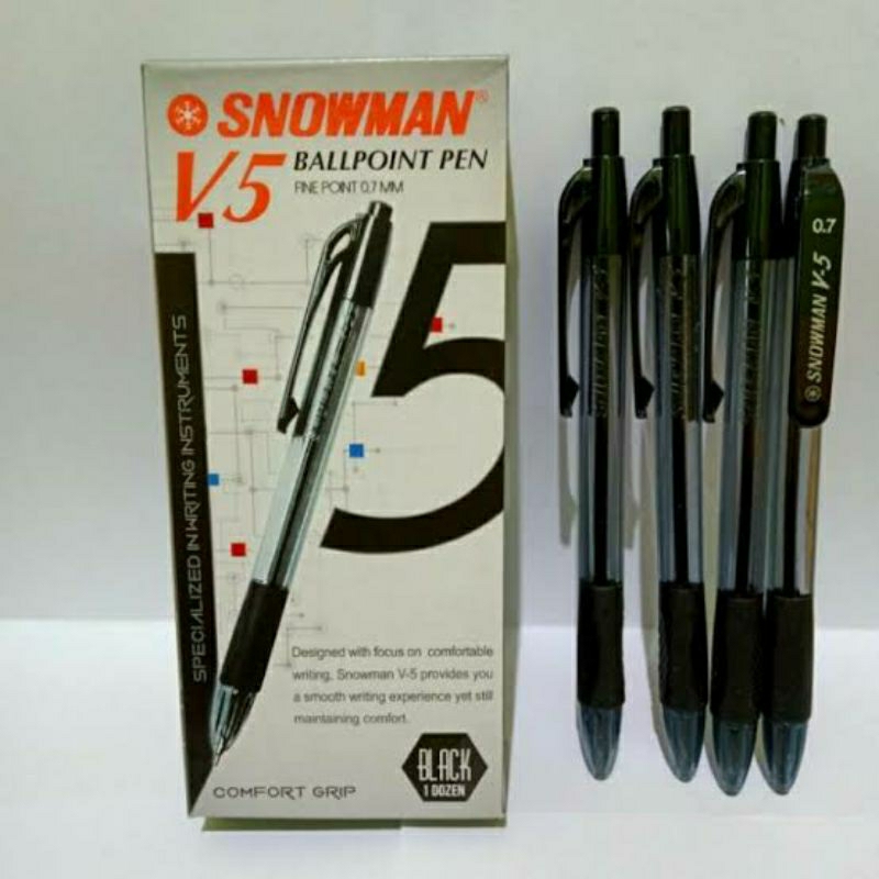 Jual PEN SNOWMAN V5 PER-PACK 0.7mm | Shopee Indonesia