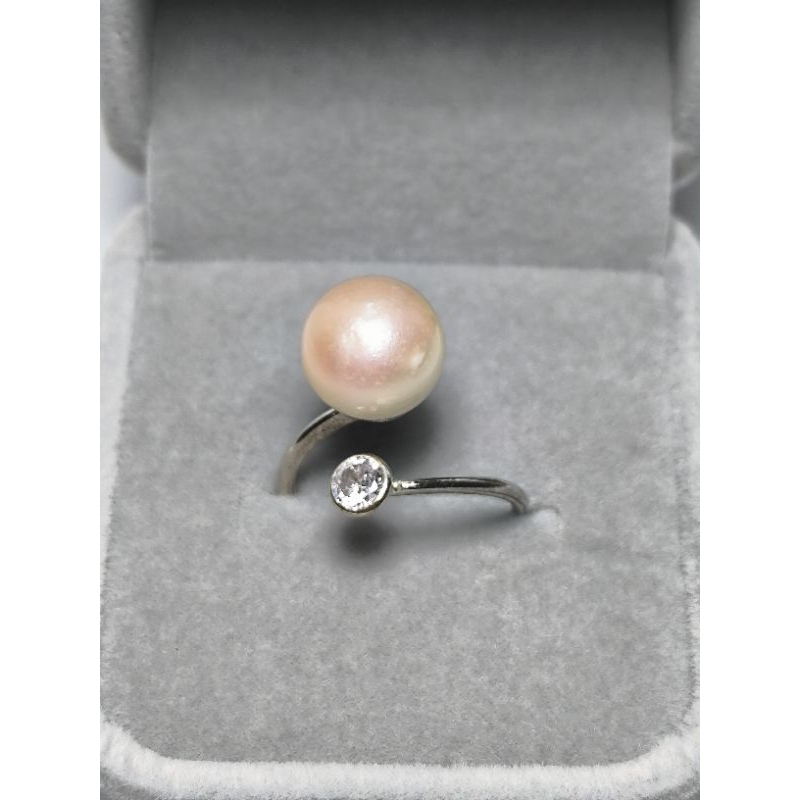 Jual cincin perak mutiara laut pink gradasi | Shopee Indonesia