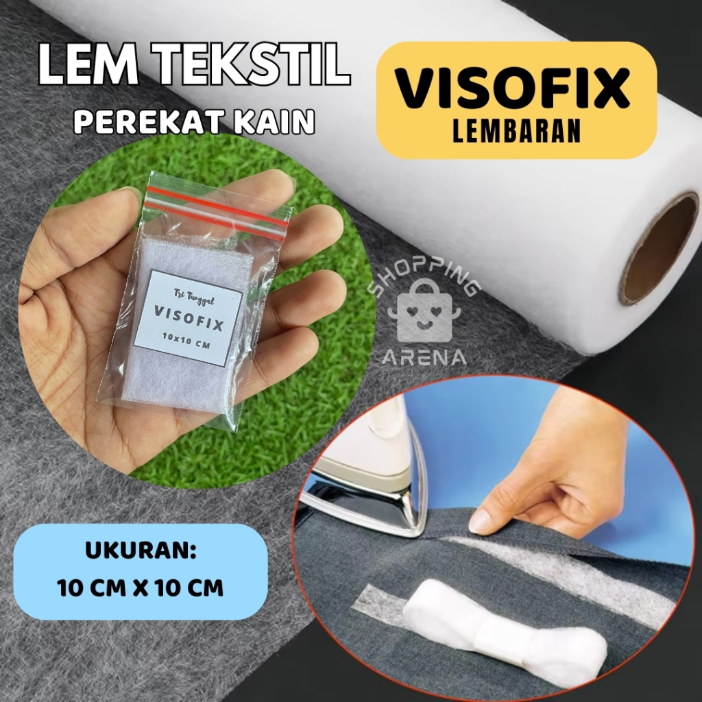 Jual Lem Tekstil Perekat Kain VISOFIX LEMBARAN Ukuran Lebar 10X10cm ...