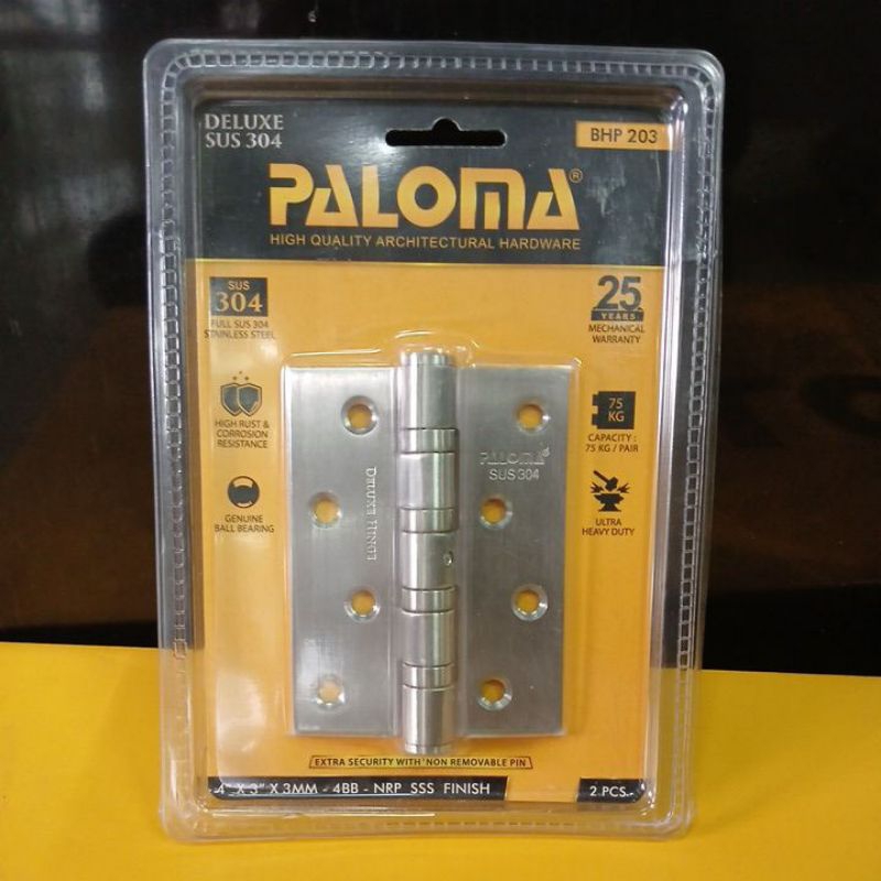 Jual Engsel Pintu Paloma BHP 203 Engsel Stainless SUS 304 4" x 3" x 3MM ...
