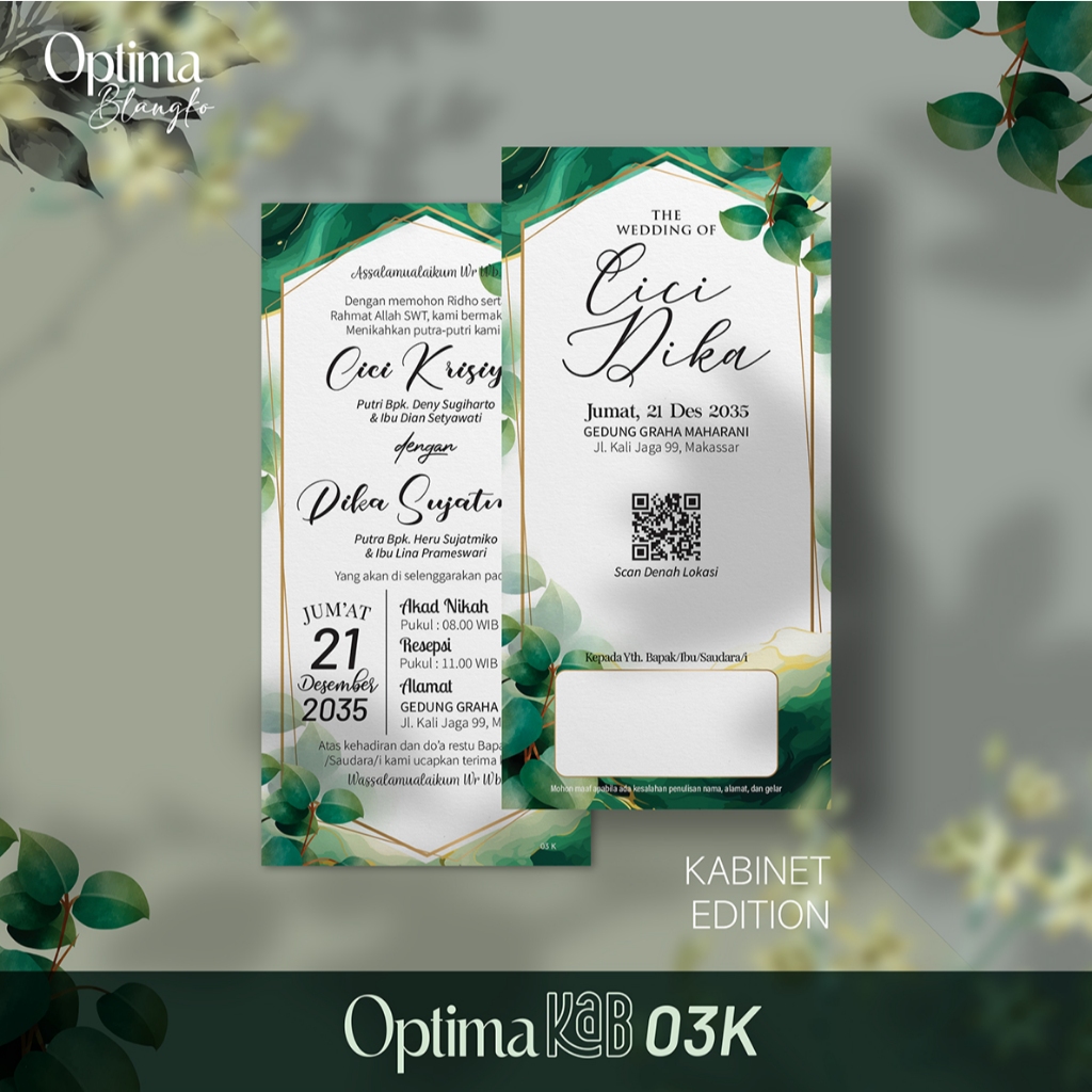 Jual Optima Kabinet 03 K Blangko Undangan | Blangko Undangan Murah | Shopee Indonesia