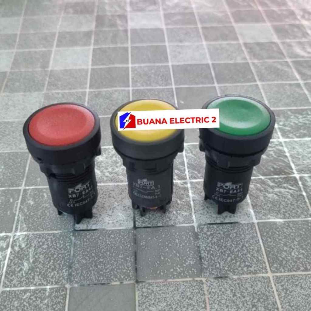 Jual Push Button FORT 22mm XB7-EA merah/hijau/kuning | Shopee Indonesia