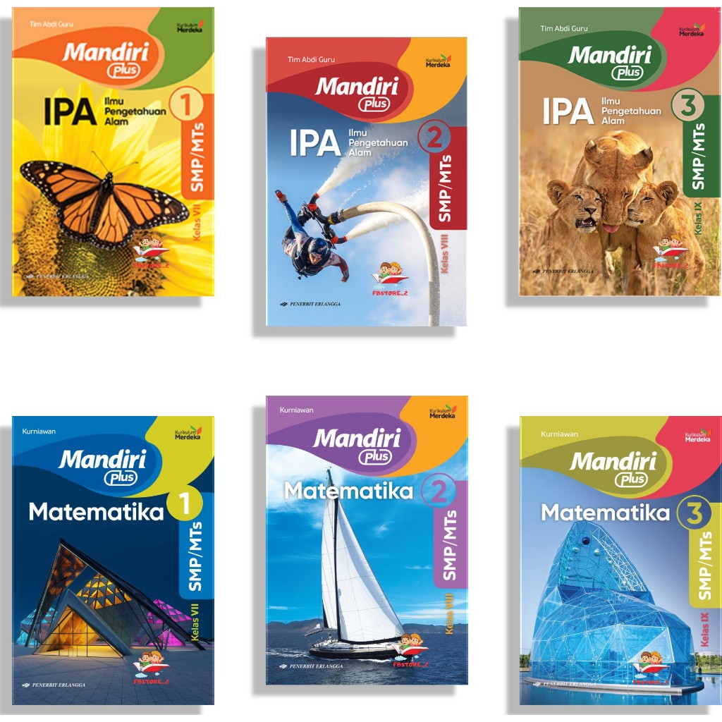 Jual [Penerbit Erlangga] Mandiri Plus IPA & Matematika kelas 7,8, & 9 Kurikulum merdeka | Shopee ...