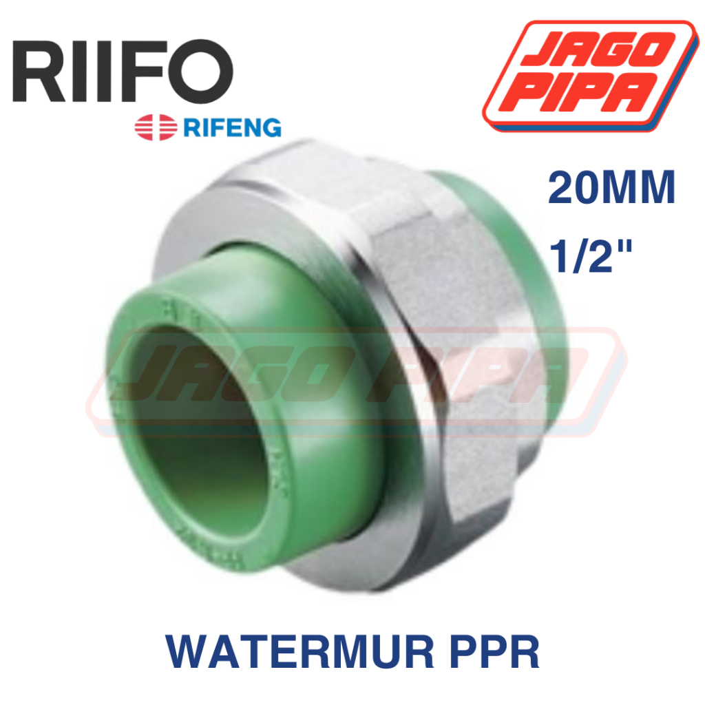 Jual RIIFO PPR Watermur 20mm 1/2 Water Union Socket Demountable ...