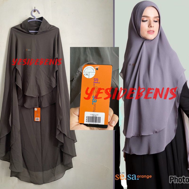 Jual NEW KHIMAR SISESA ZAINAH WARNA DARK GREY ORIGINAL TAG | Shopee ...