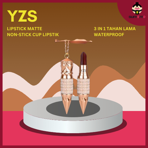 Jual YZS Lipstick Matte Non-Stick Cup Lipstik 3 in 1 Tahan Lama ...