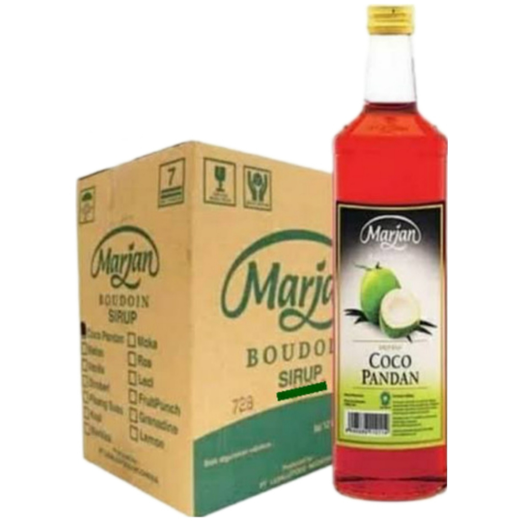 Jual Marjan Sirup Rasa Coco Pandan 460ml (1 dus/12 botol) | Shopee ...