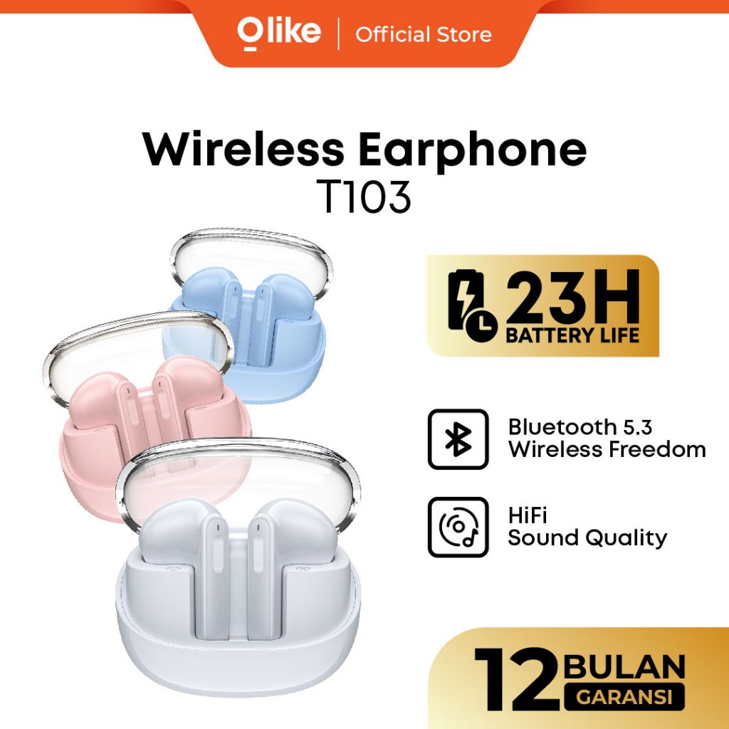 Jual OLIKE TRUE WIRELESS BLUETOOTH EARPHONE EARBUDS TWS HEADSET T103 - LIVE | Shopee Indonesia