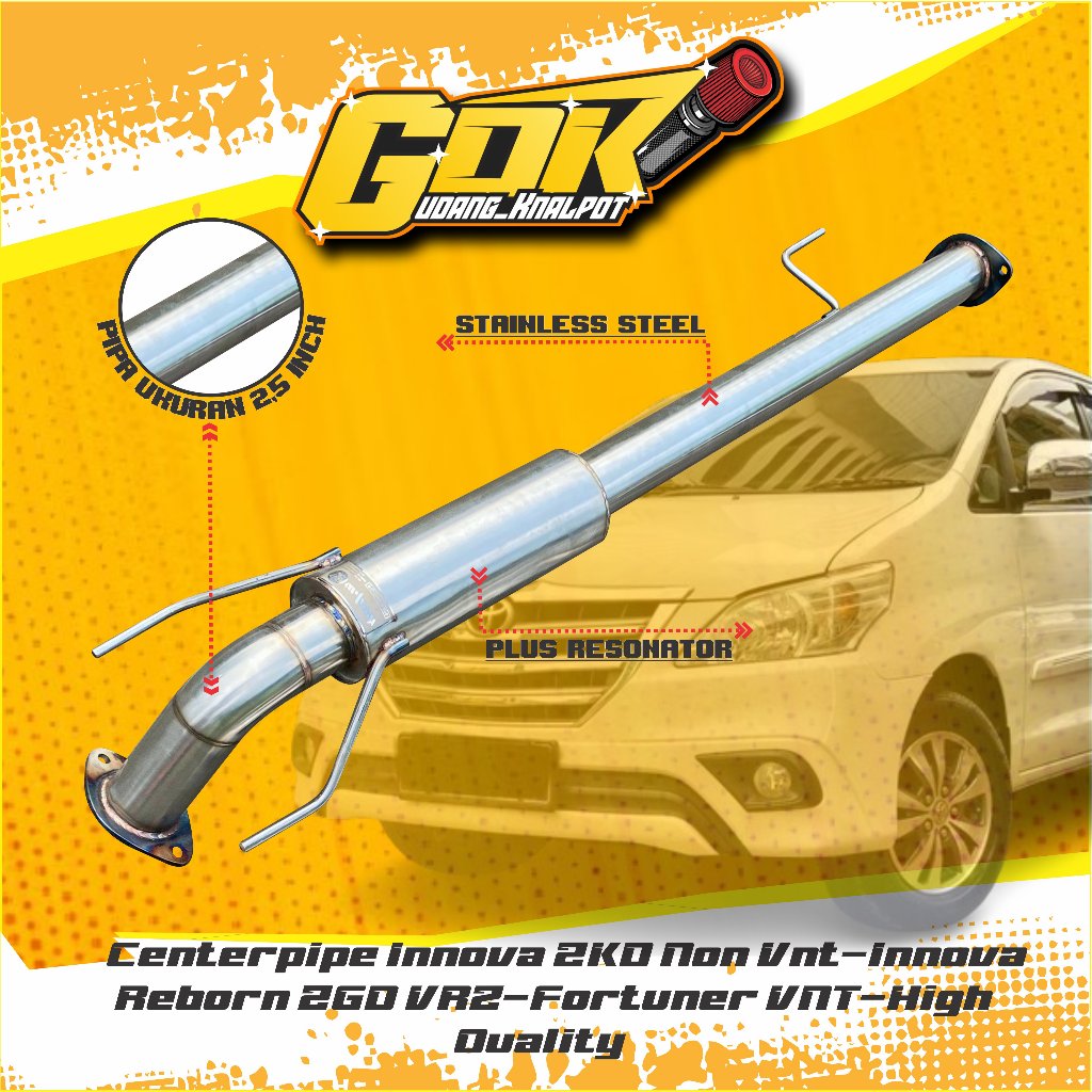 Jual Centerpipe Toyota Innova 2KD/NON VNT REBORN 2GD/VRZ VNT - High ...
