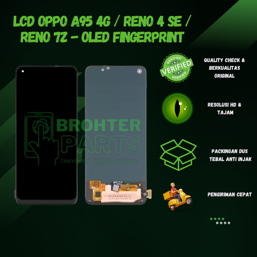 Jual LCD OPPO A95 4G / RENO 4 SE / RENO 7Z - OLED FINGERPRINT FULLSET COMPLETE | Shopee Indonesia
