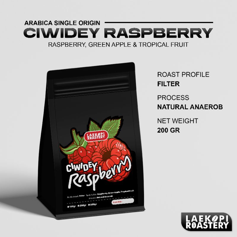 Jual Biji Kopi Bubuk Arabika CIWIDEY RASPBERRY Single Origin 200 gram ...