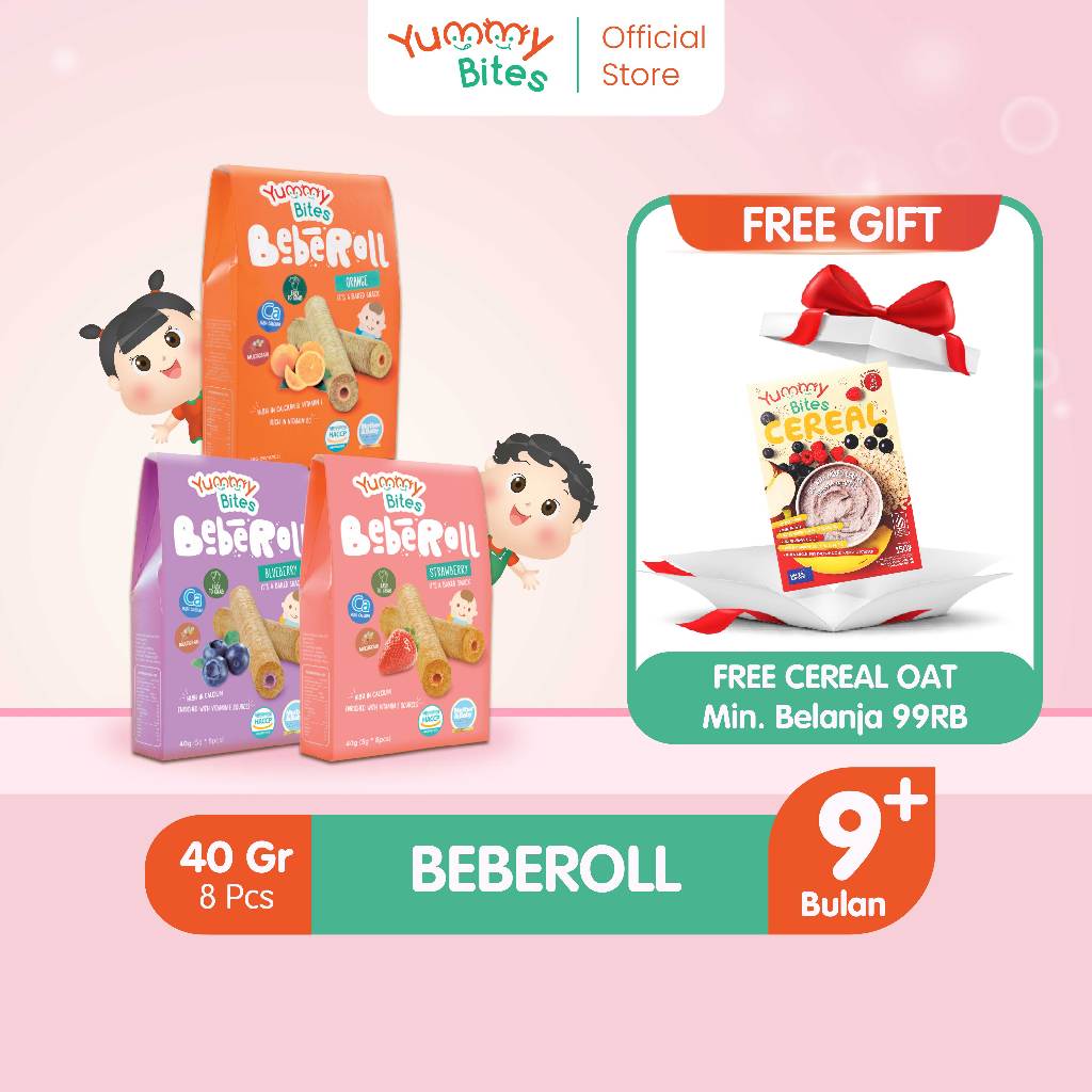 Jual Yummy Bites Beberoll 40 GR Snack Baby/ Cemilan bayi | Shopee Indonesia