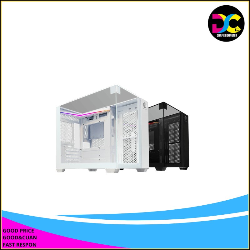 Jual Casing CUBE GAMING LICKA BLACK - mATX Gaming Case - Front-Left ...