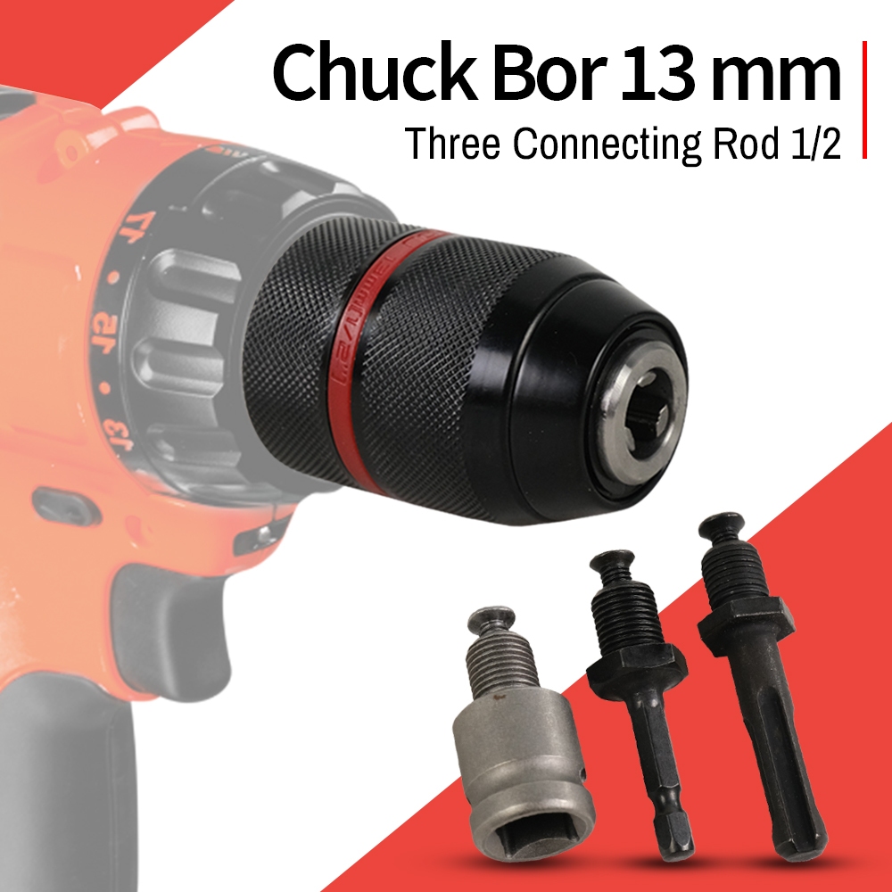 Jual Chuck bor 13 mm adapter impact wrench hammer sds plus kepala bor ...