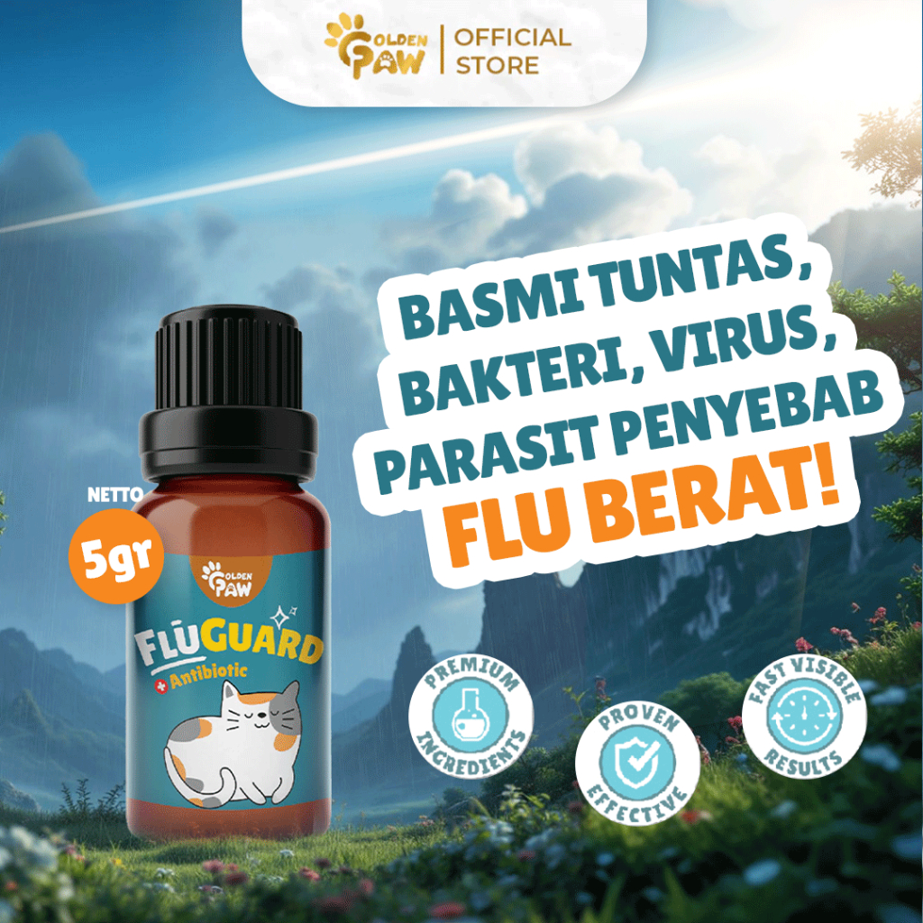 Jual Flu Guard - Golden Paw Obat Flu Batuk Susah Sembuh, Basmi tuntas ...