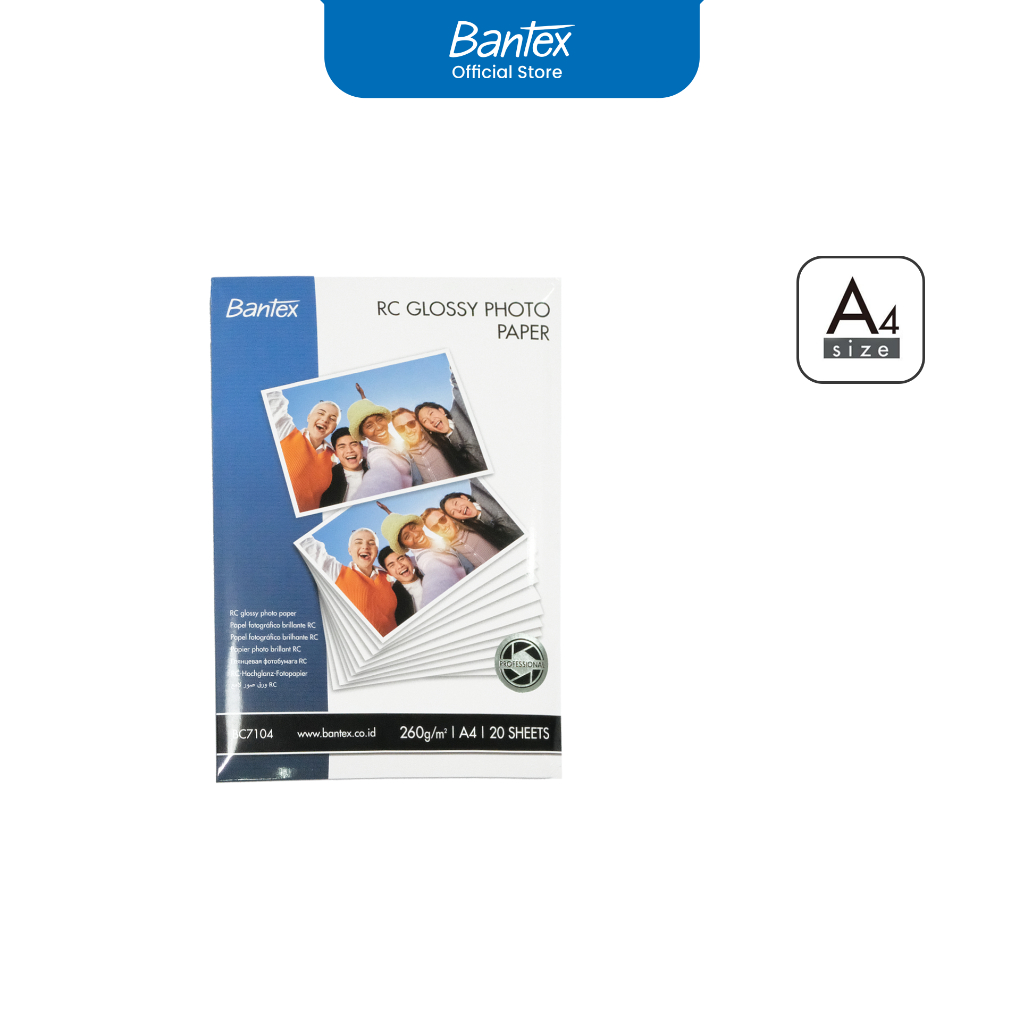 Jual Bantex Kertas Foto / RC Glossy Photo Paper 260g Isi 20 Pcs Ukuran ...