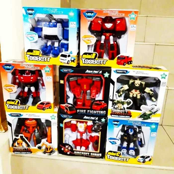 Jual [ OMG ] Mainan Anak Robot Mobil Toobott2 - Tobott Mini Transformer ...
