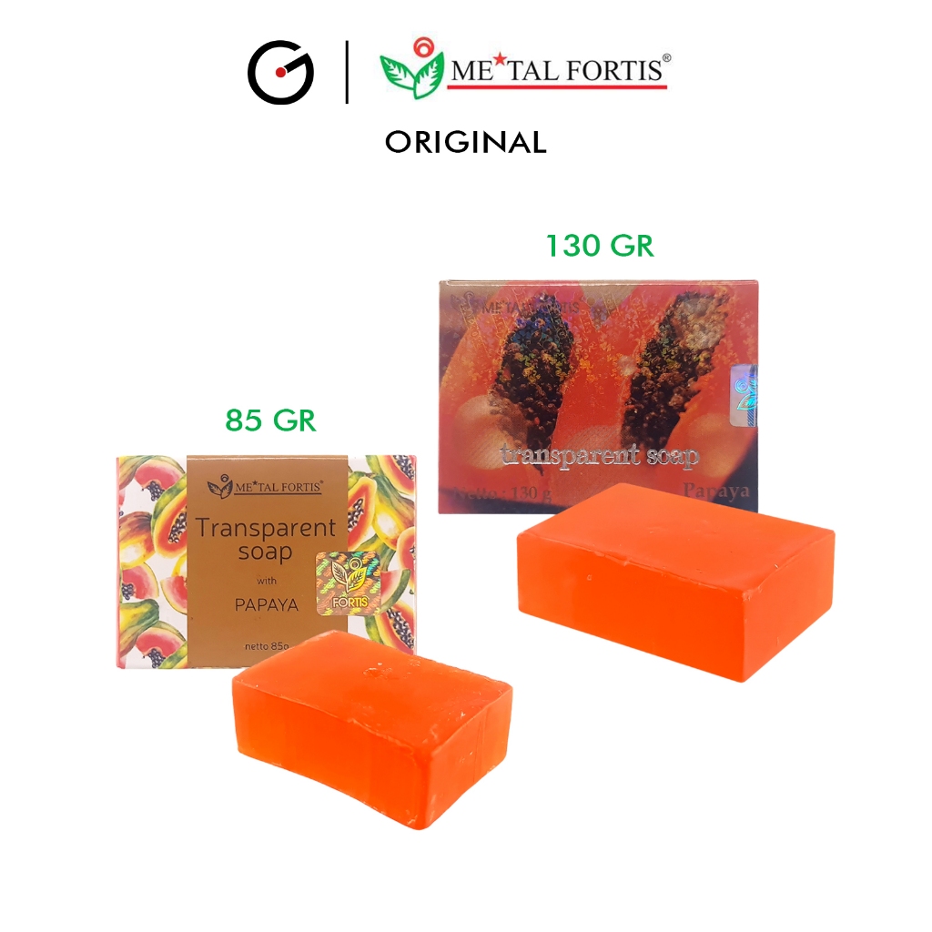 Jual METAL FORTIS Sabun Mandi Extract Papaya 85gr / 130gr Transparent ...