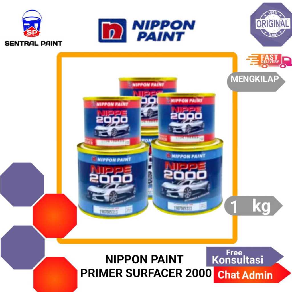 Jual NIPPE EPOXY PRIMER SURFACER CAT DASAR NIPPE 2000 1 LITER | Shopee Indonesia