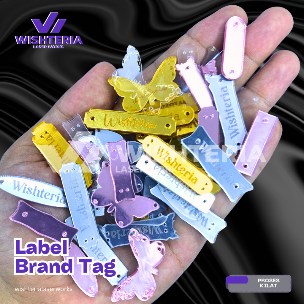 Jual LABEL AKRILIK/LABEL AKRILIK BRAND/LABEL AKRILIK HIJAB/LABEL ...