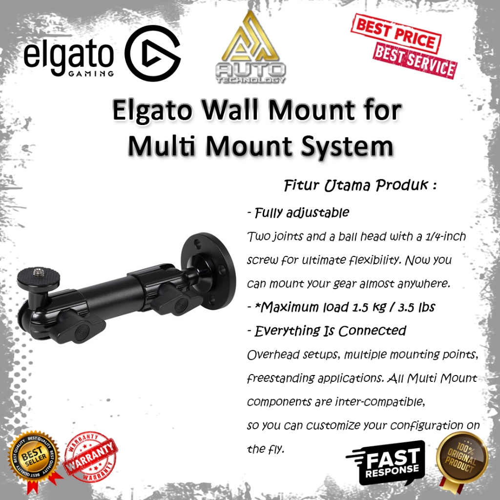Jual ELGATO WALL MOUNT (BASIC KIT) Articulating Arm Multi-Mount Essential | Shopee Indonesia