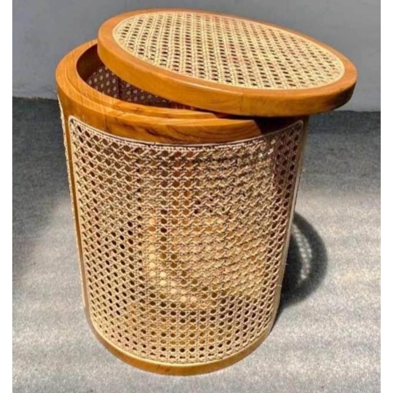 Jual box loundry aestetic kombinasi kayu dan rotan | Shopee Indonesia