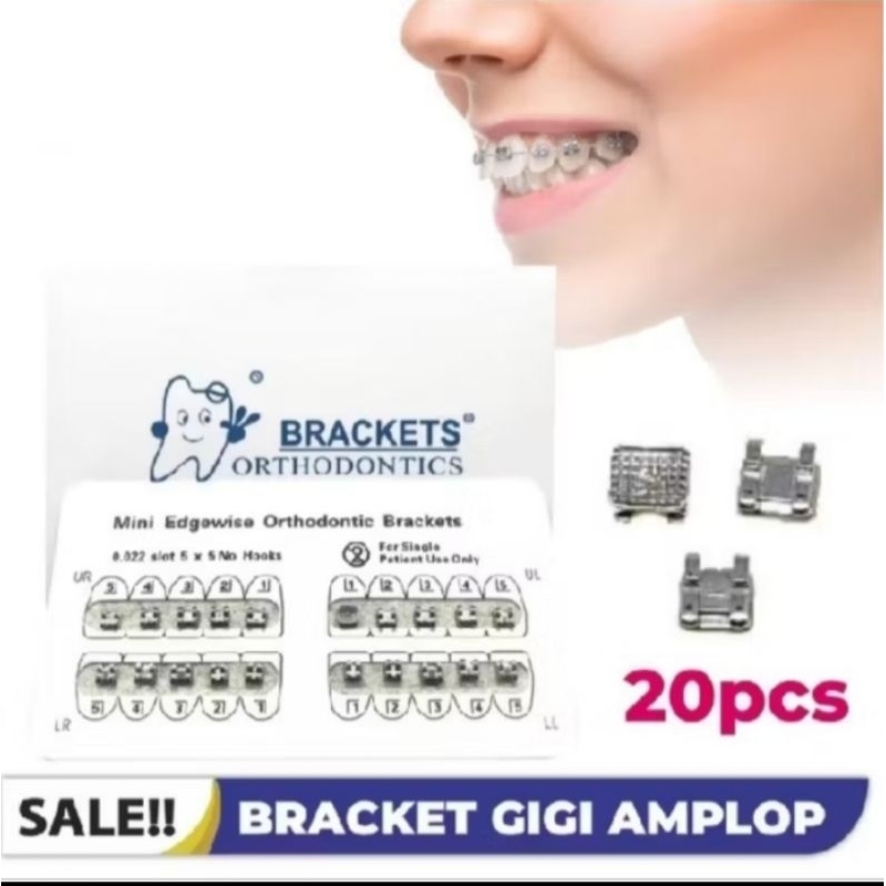 Jual Dental Bracket Behel Ortho Fancy Orange dan Biru Orto isi 20 Atas ...