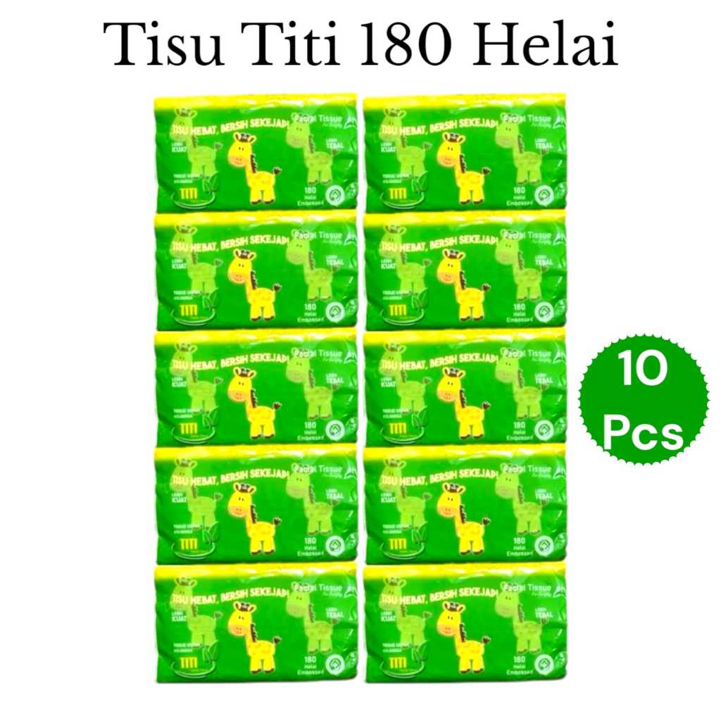 Jual Paket 10 Pack Tisu Titi 180 Helai Facial Tissue Murah | Shopee ...