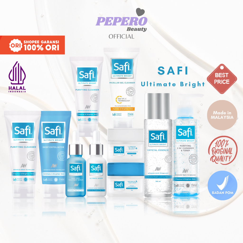 Jual SAFI Ultimate Bright Series - Serum | Lotion | Skin Refiner | Day Cream | Cleanser ...