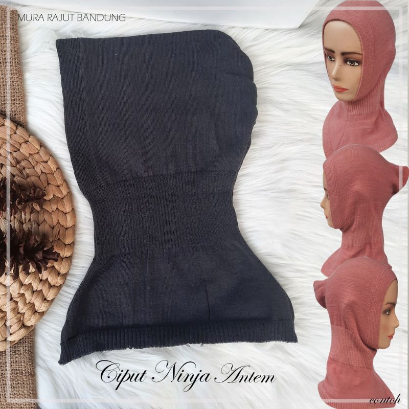 Jual Inner Rajut Ninja Premium Ciput Rajut Bandana Rajut Dalaman Hijab ...