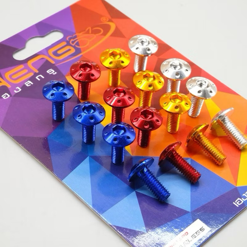 Jual BAUT CNC BINTIK DRAT 10 BAUT TAMENG KNALPOT BAUT VISOR BAUT BODY ...