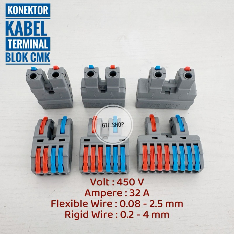 Jual Konektor Kabel Listrik Connector Terminal Block CMK Wago Penyambung Kabel Quick Cable ...